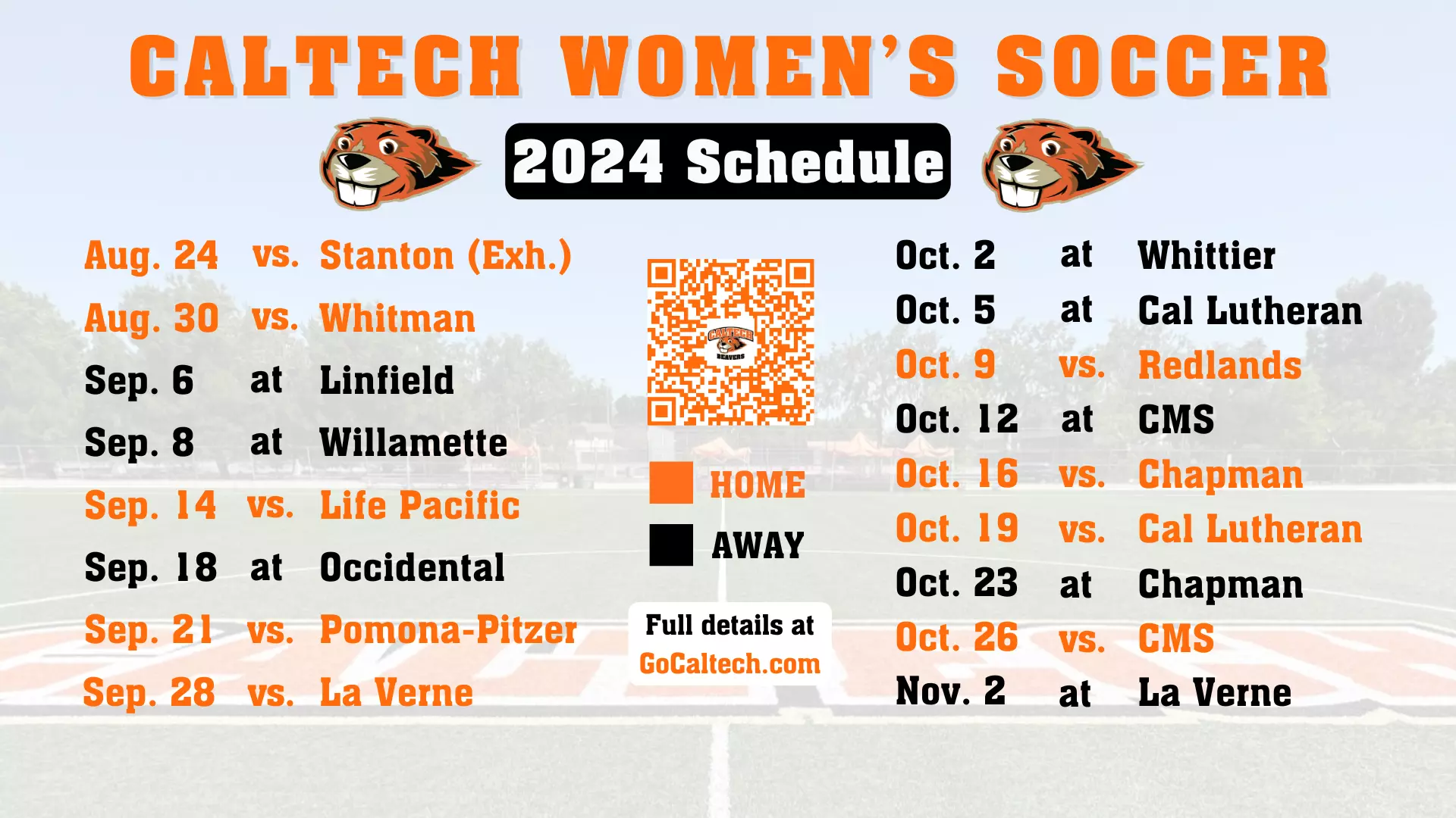 Caltech Women's Soccer Announces 2024 Schedule - California Institute ...
