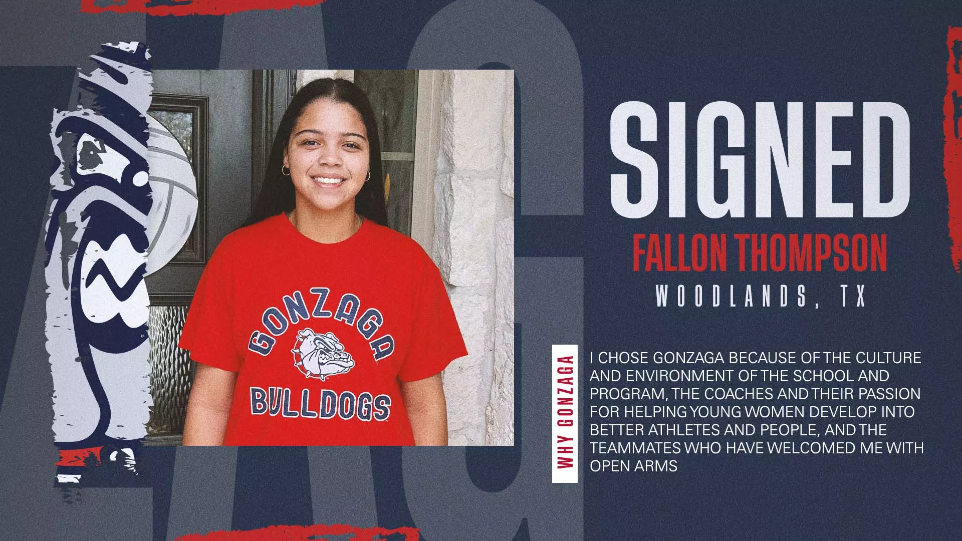 Fallon Thompson Joins GU Volleyball - Gonzaga University Athletics