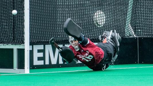 Field Hockey Goalie Diving