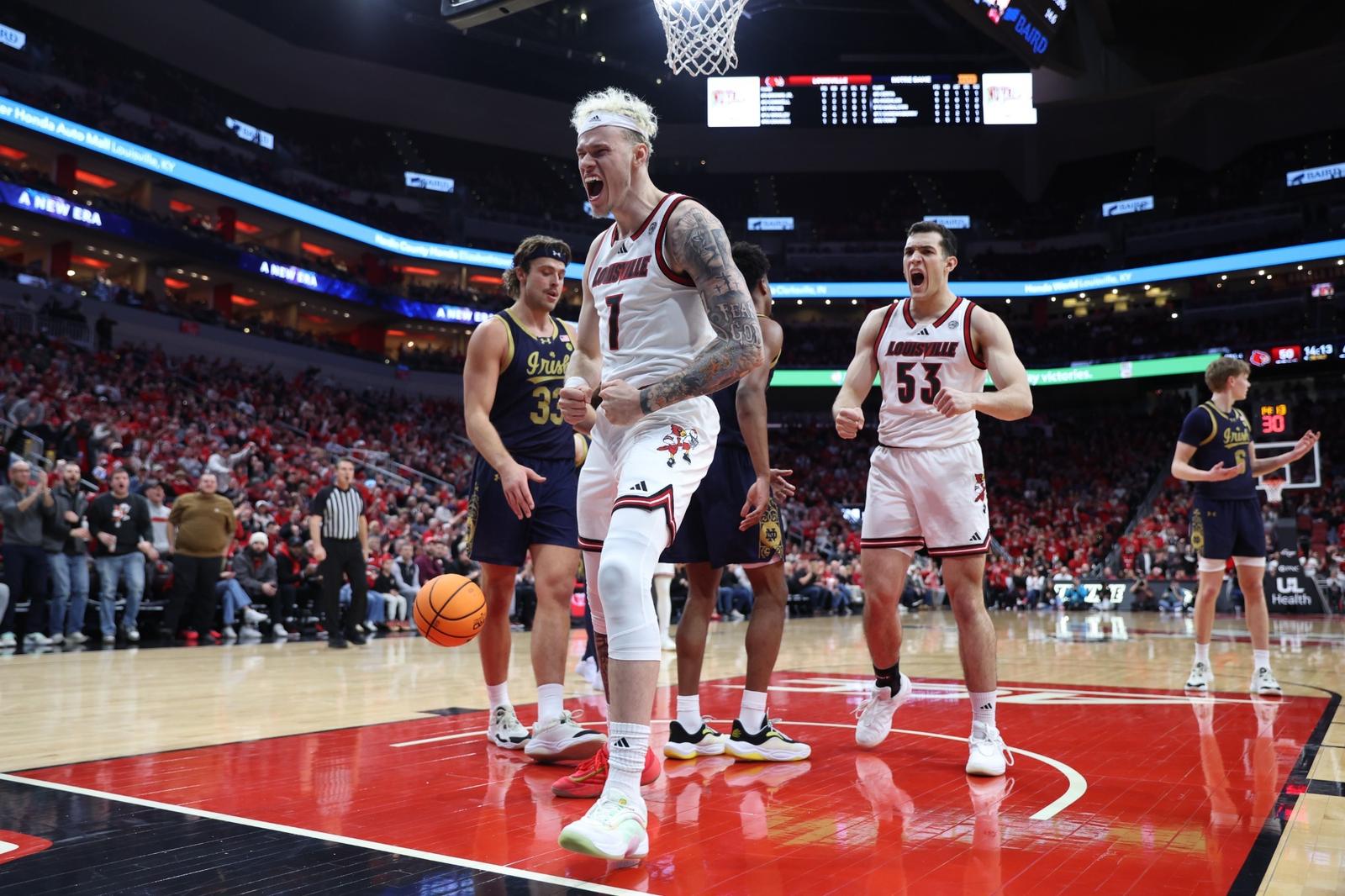 Balanced Scoring and Rebounding Leads to Louisville Win Over Irish ...