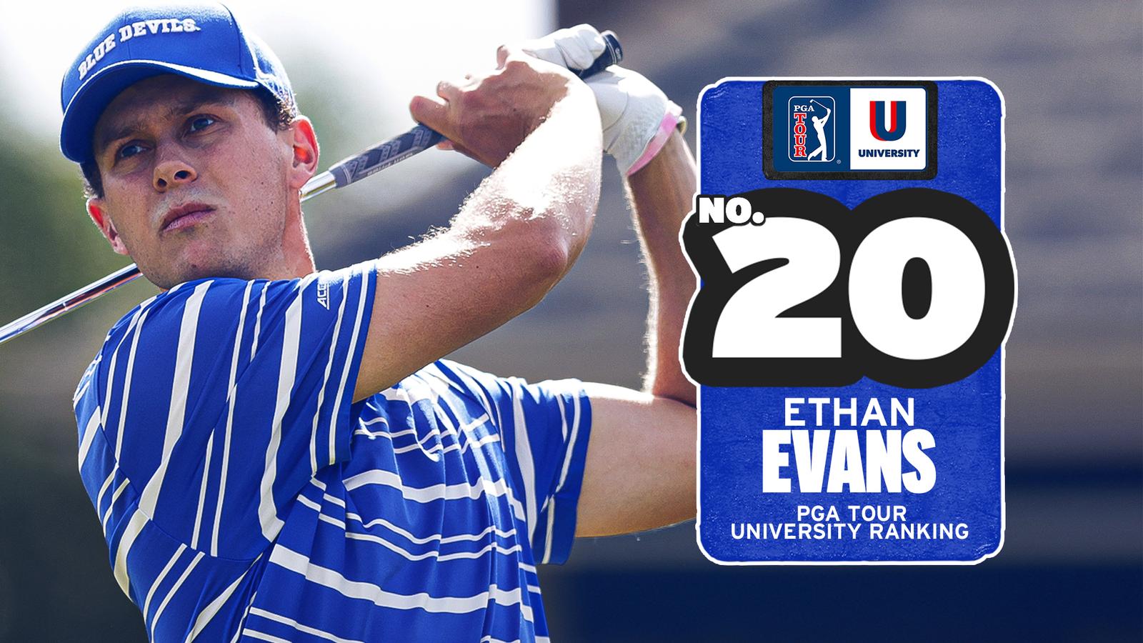 Evans Finishes No. 20 in PGA TOUR University Ranking - Duke University