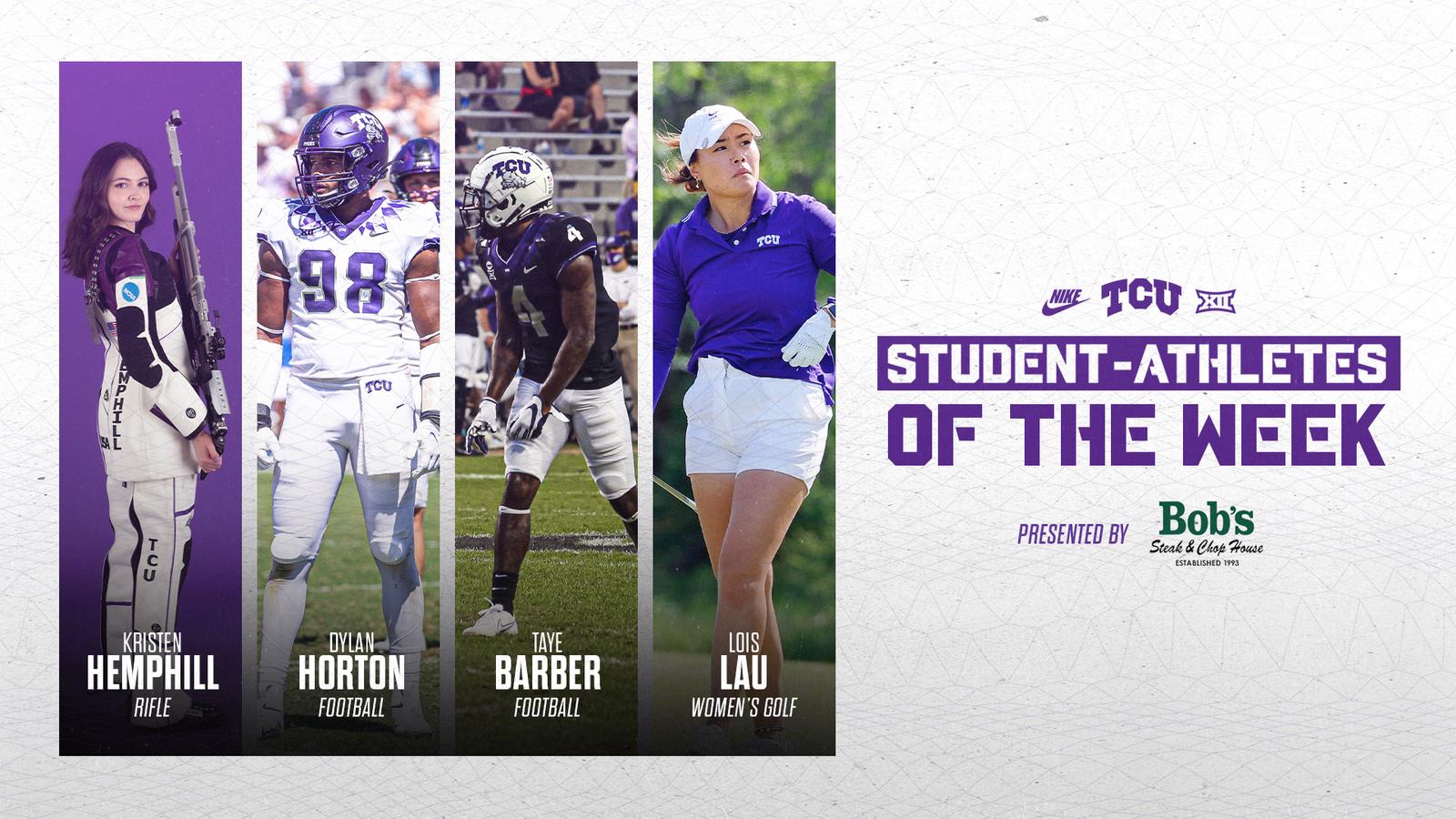 TCU Student-Athletes of the Week - TCU Athletics