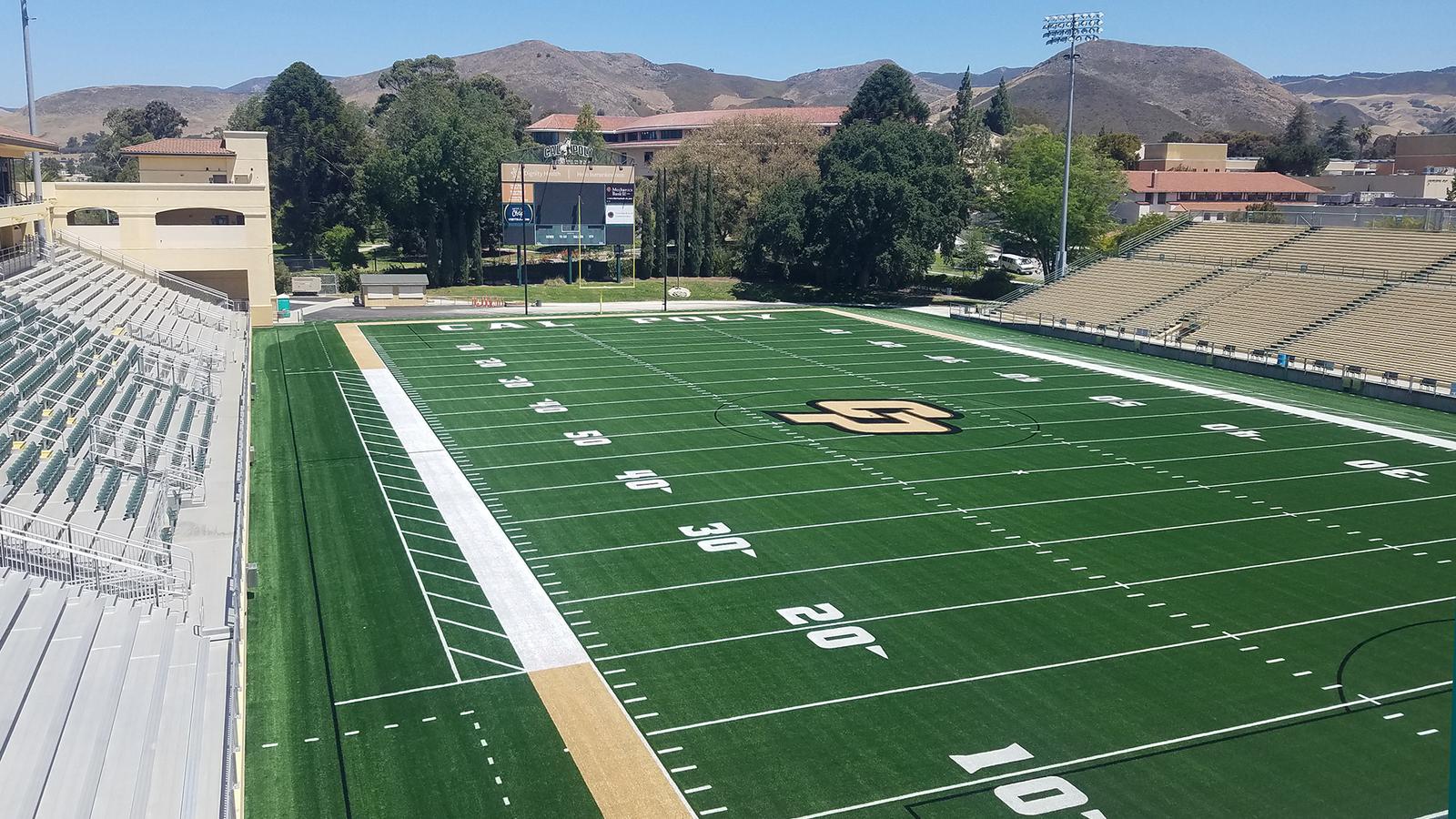 Installation of FieldTurf at Alex G. Spanos Stadium is Complete - Cal Poly