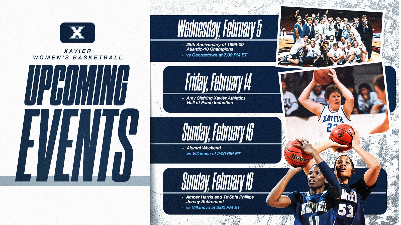 UPCOMING EVENTS: Women's Basketball in February - Xavier University ...