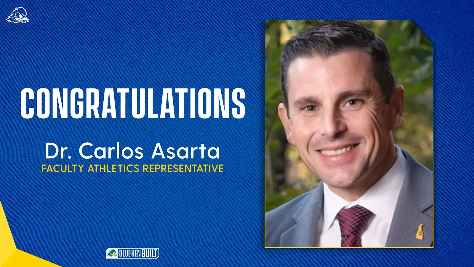 Dr. Carlos Asarta Appointed Faculty Athletics Representative ...