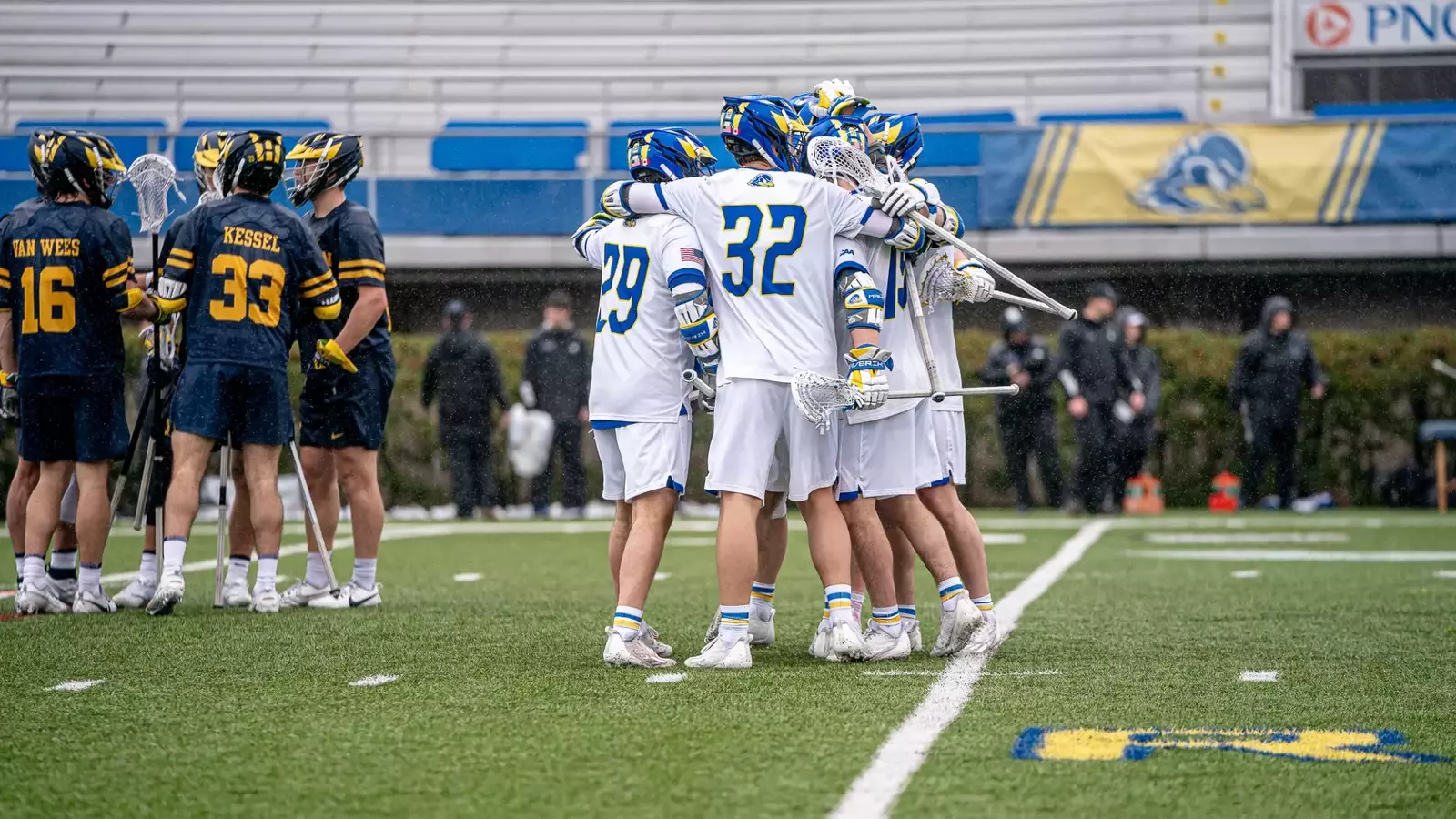 Men's Lacrosse Falls 13-8 to Michigan in Rain Soaked Battle in Delaware ...