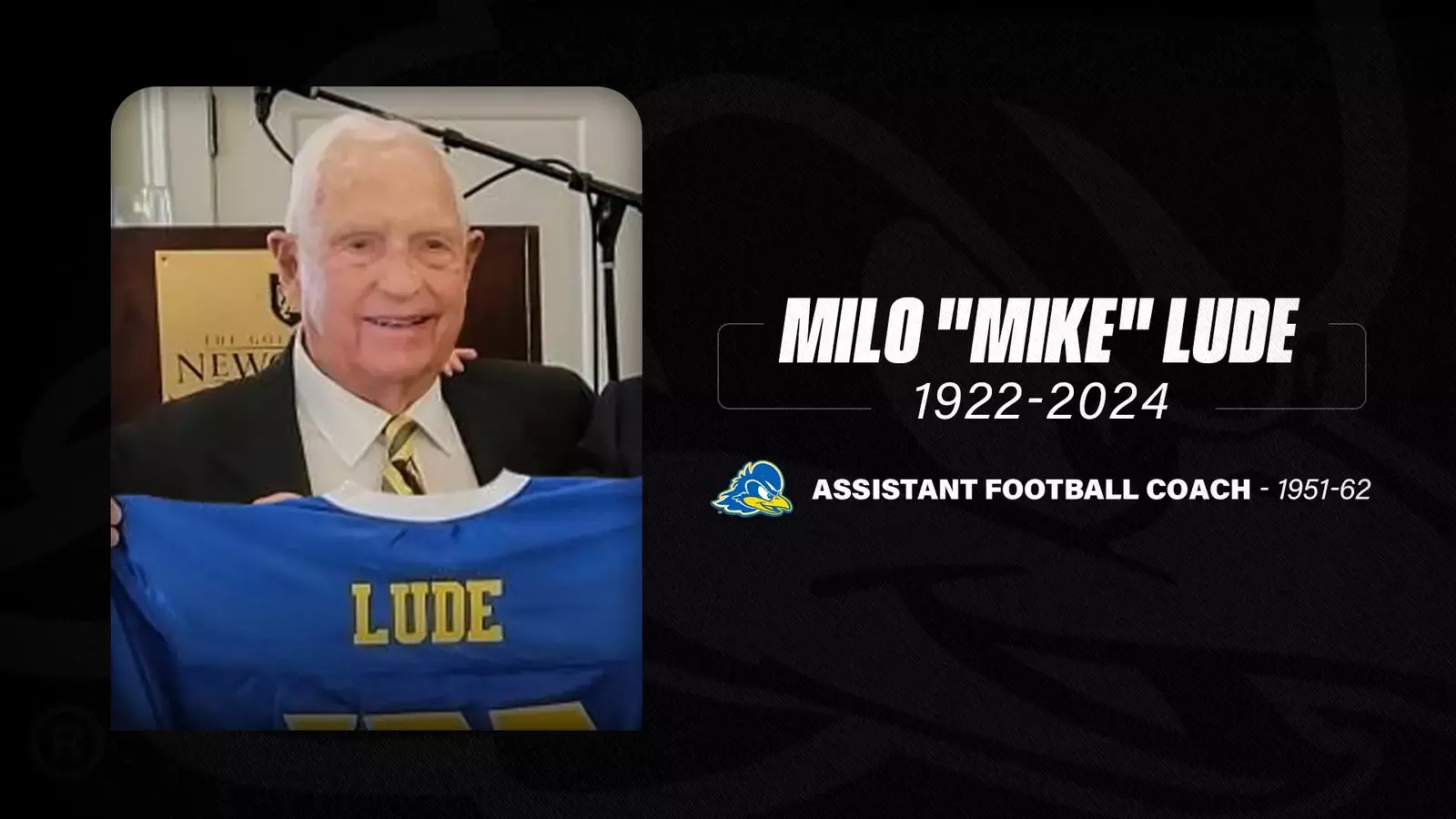 Delaware Mourns the Loss of Milo ‘Mike’ Lude - University of Delaware ...