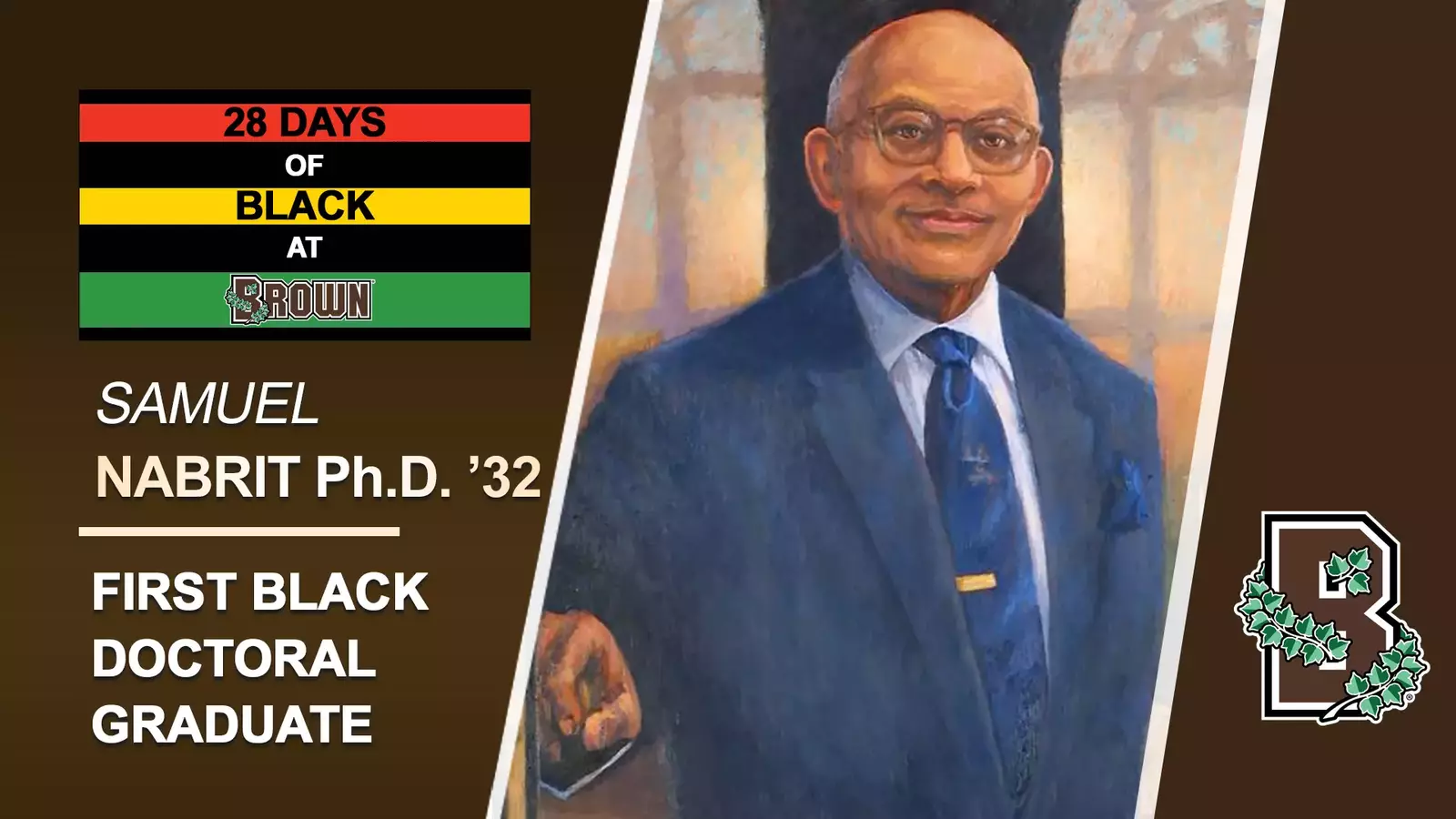 28 Days of Black at Brown: Day 19: Samuel Nabrit Ph.D. '32, Brown's First Black Doctoral ...