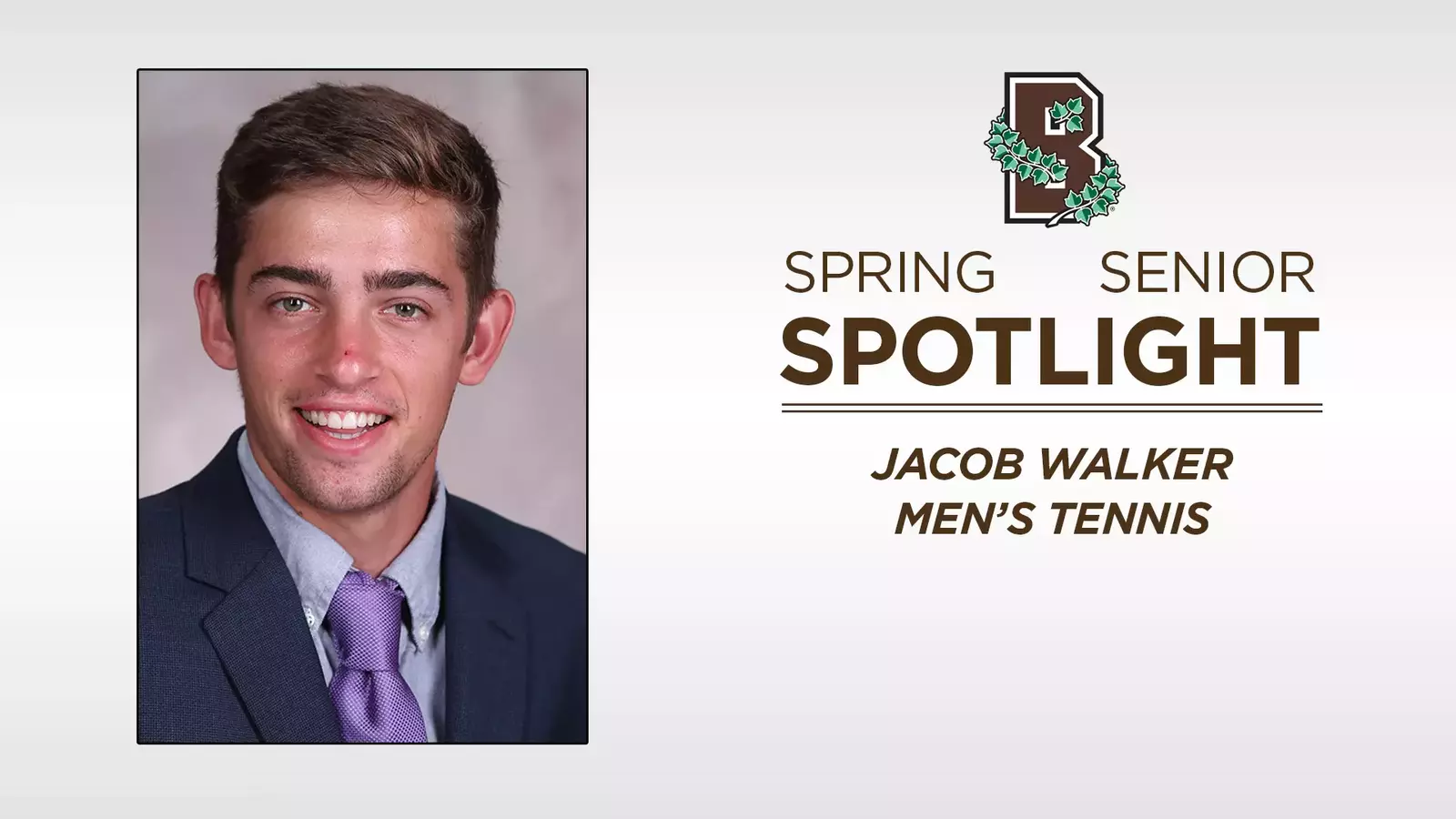 Spring Senior Spotlight: Jacob Walker, Men's Tennis - Brown University ...