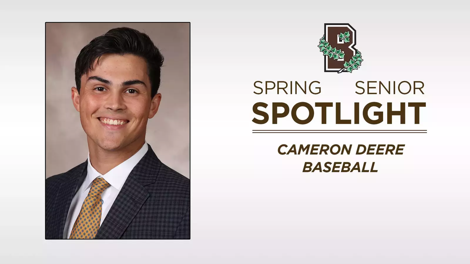 Spring Senior Spotlight: Cameron Deere, Baseball - Brown University ...