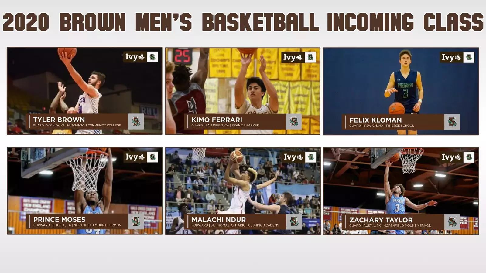Brown Basketball Welcomes Six Newcomers - Brown University Athletics