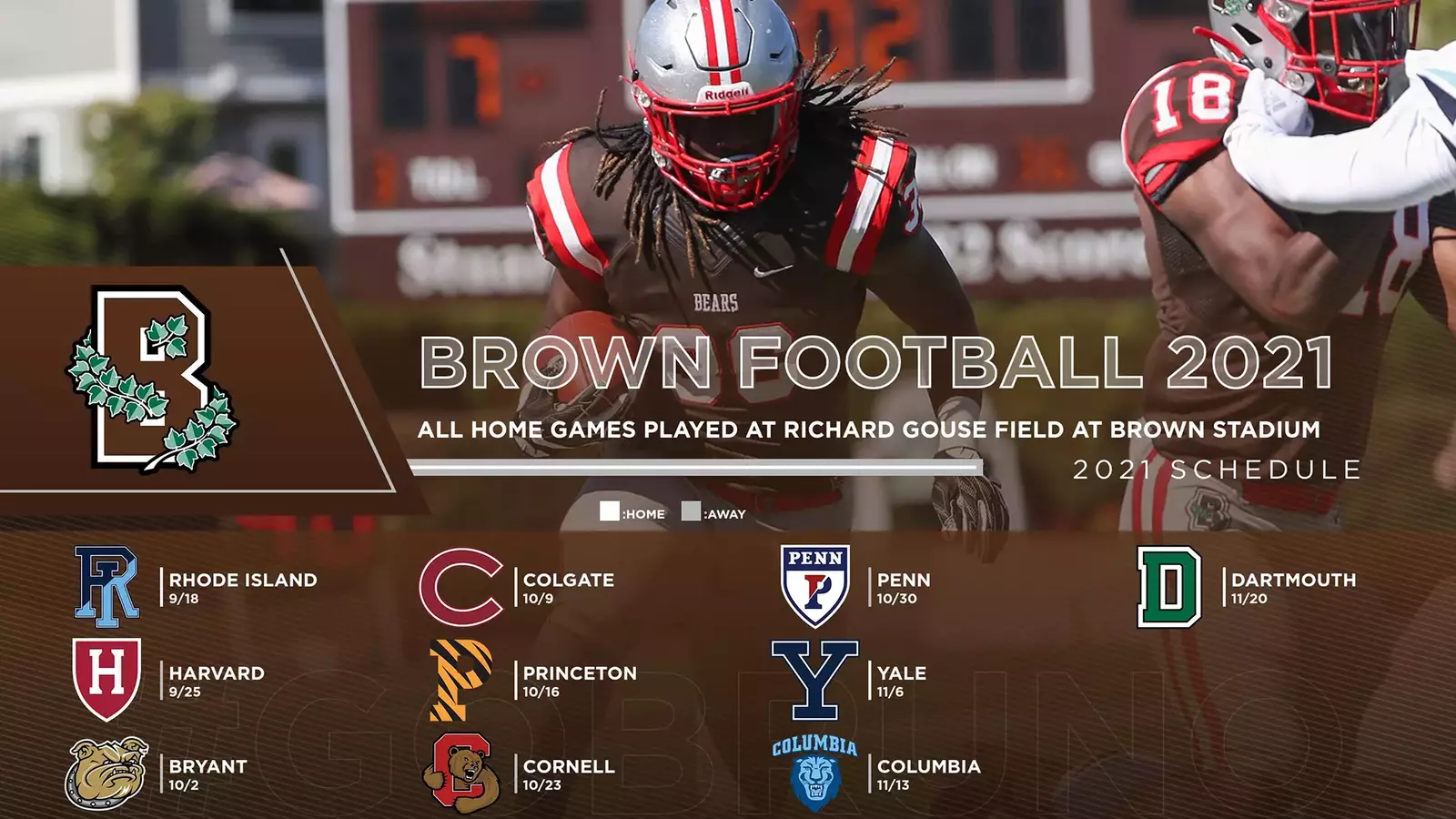 Football Unveils 2021 Schedule - Brown University Athletics