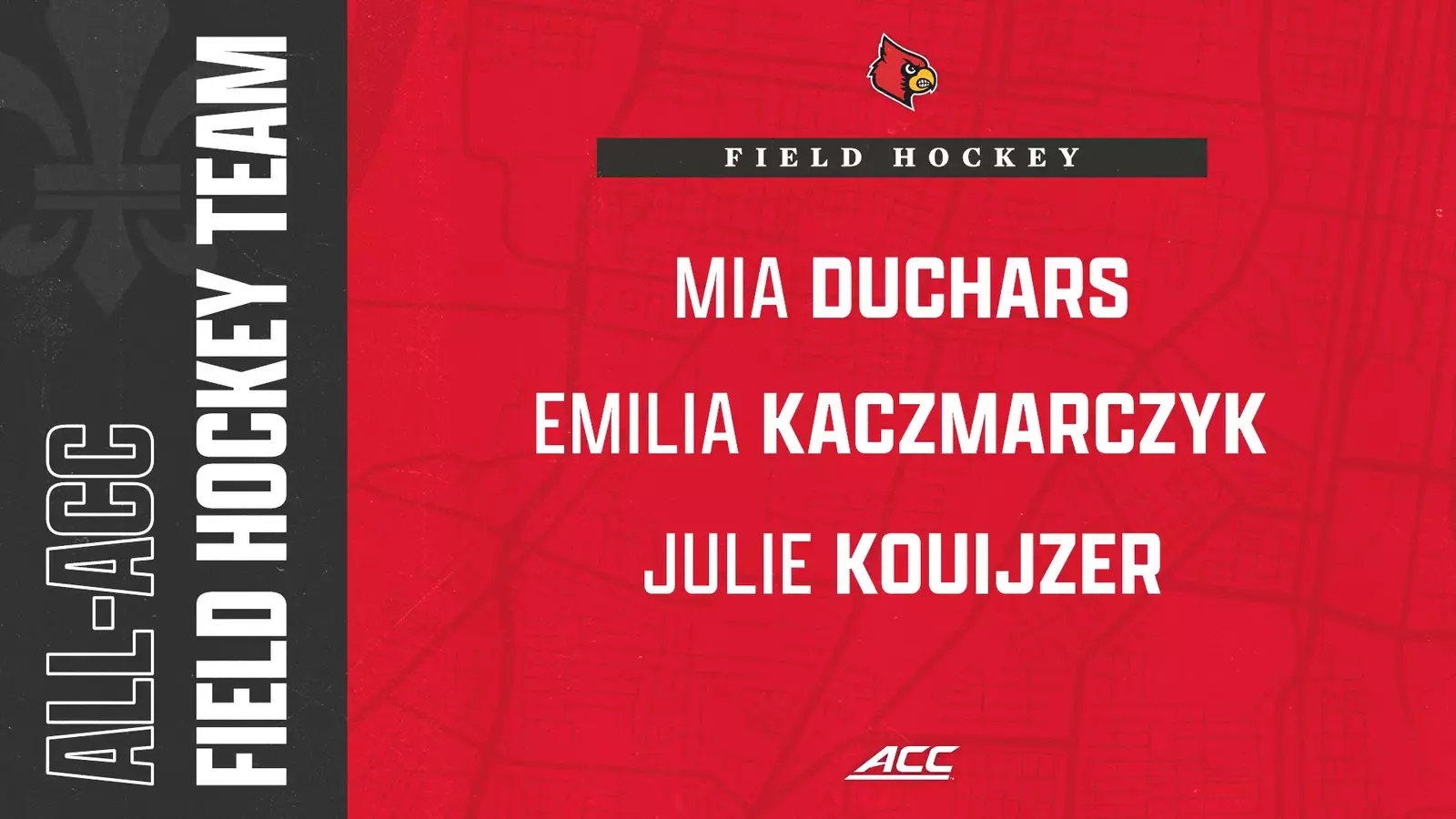 Cards Place Three on All-ACC Teams - University of Louisville Athletic