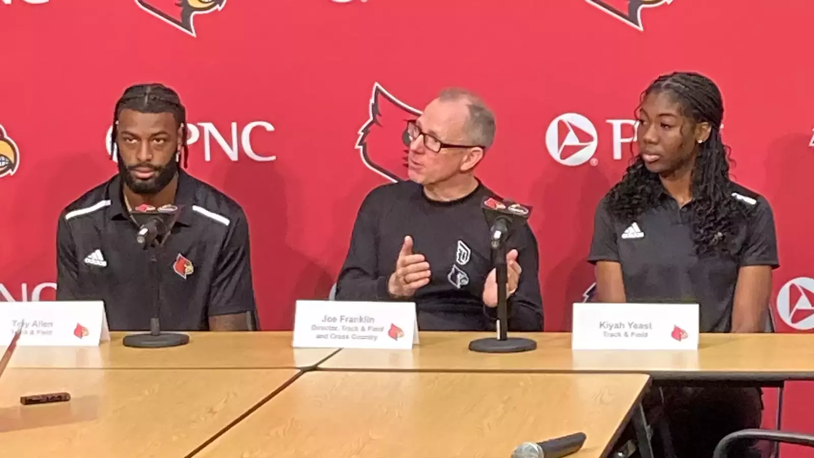 Track & Field Takes Part in UofL Spring Sports Media Day - University of Louisville Athletic