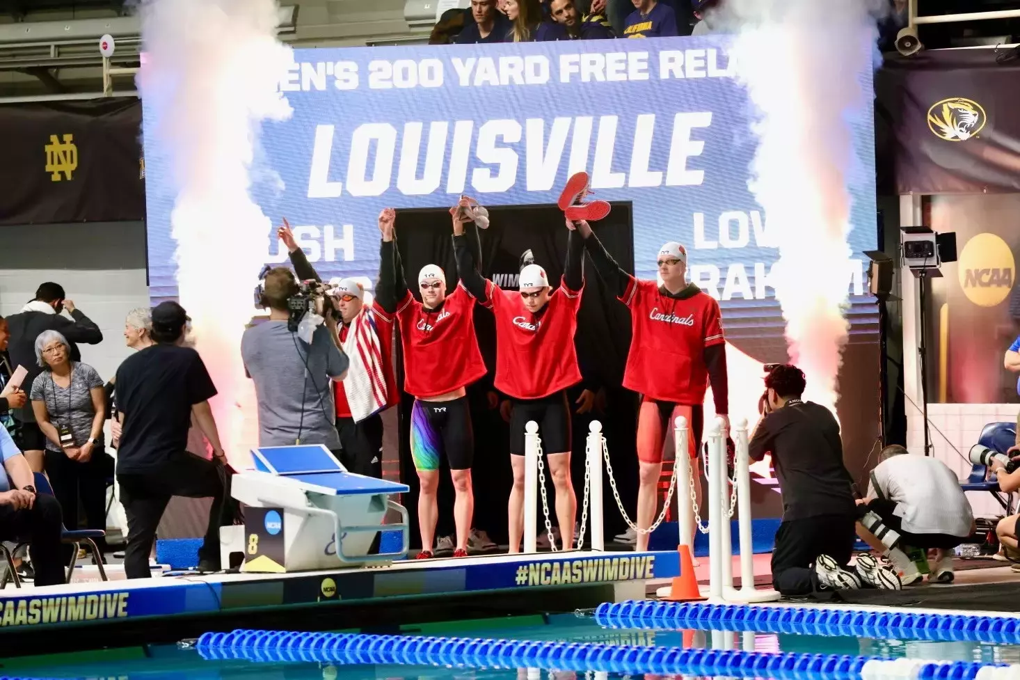 Cards Set Record in 200 Free Relay on Day 2 of NCAA Championships ...
