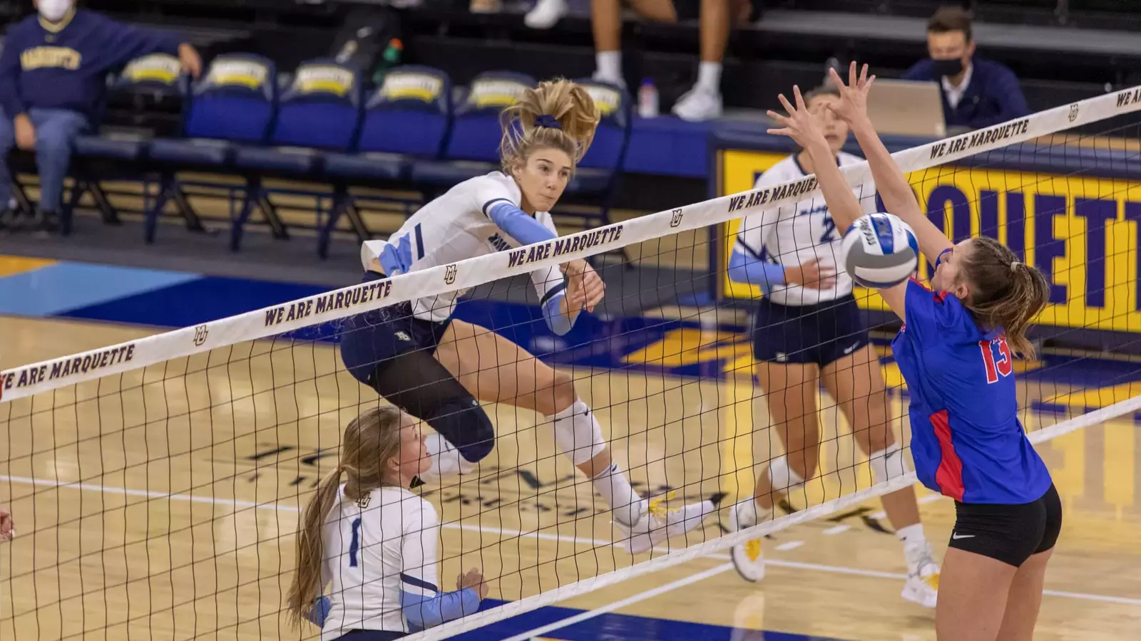 Werch and Rennie lead volleyball past DePaul in five - Marquette ...
