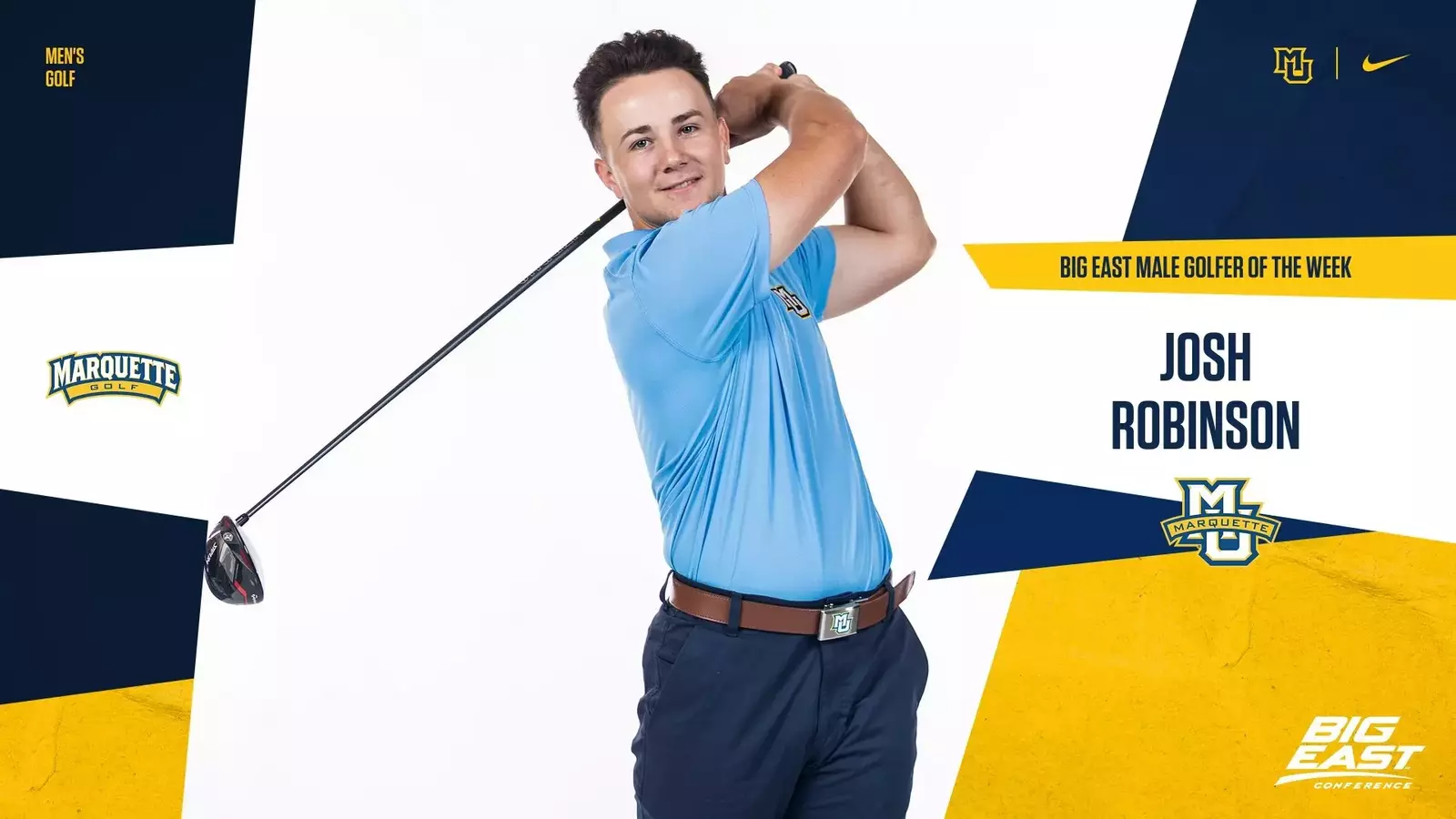 Robinson Named BIG EAST Male Golfer of the Week - Marquette University Athletics