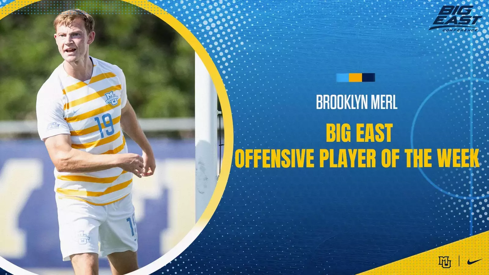 Merl Earns BIG EAST Offensive Player of the Week - Marquette University ...