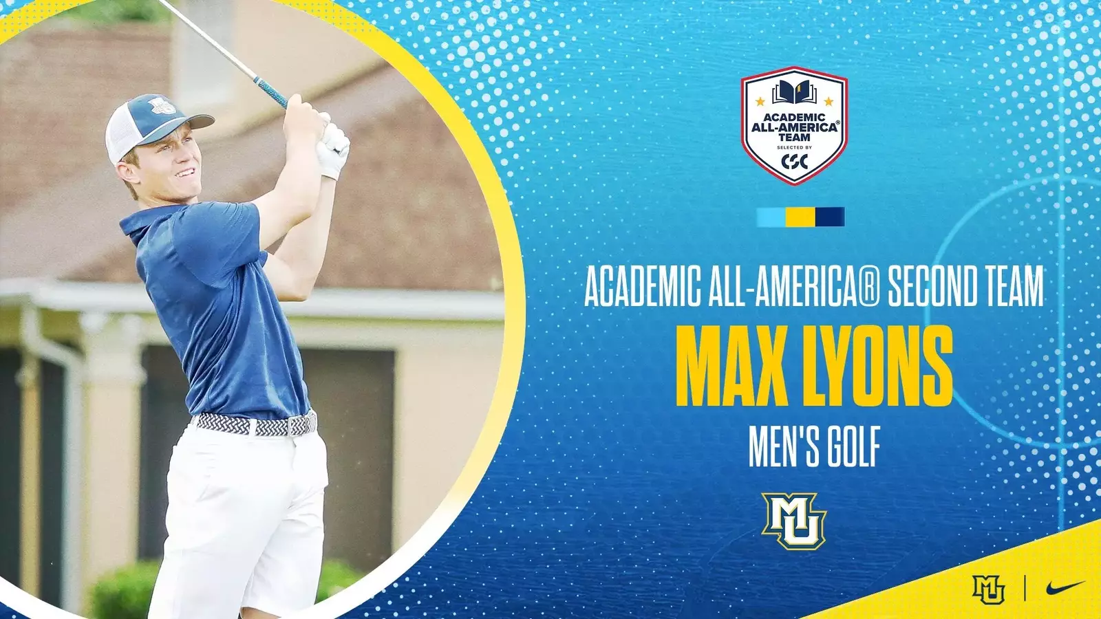 Max Lyons is a CSC Academic All-America® Second Team selection ...