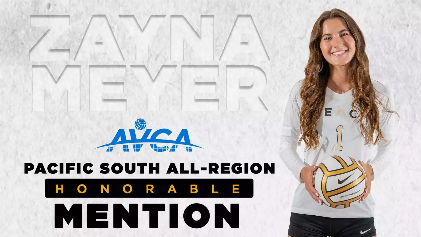Zayna Meyer Named AVCA Pacific South All-Region Honorable Mention ...