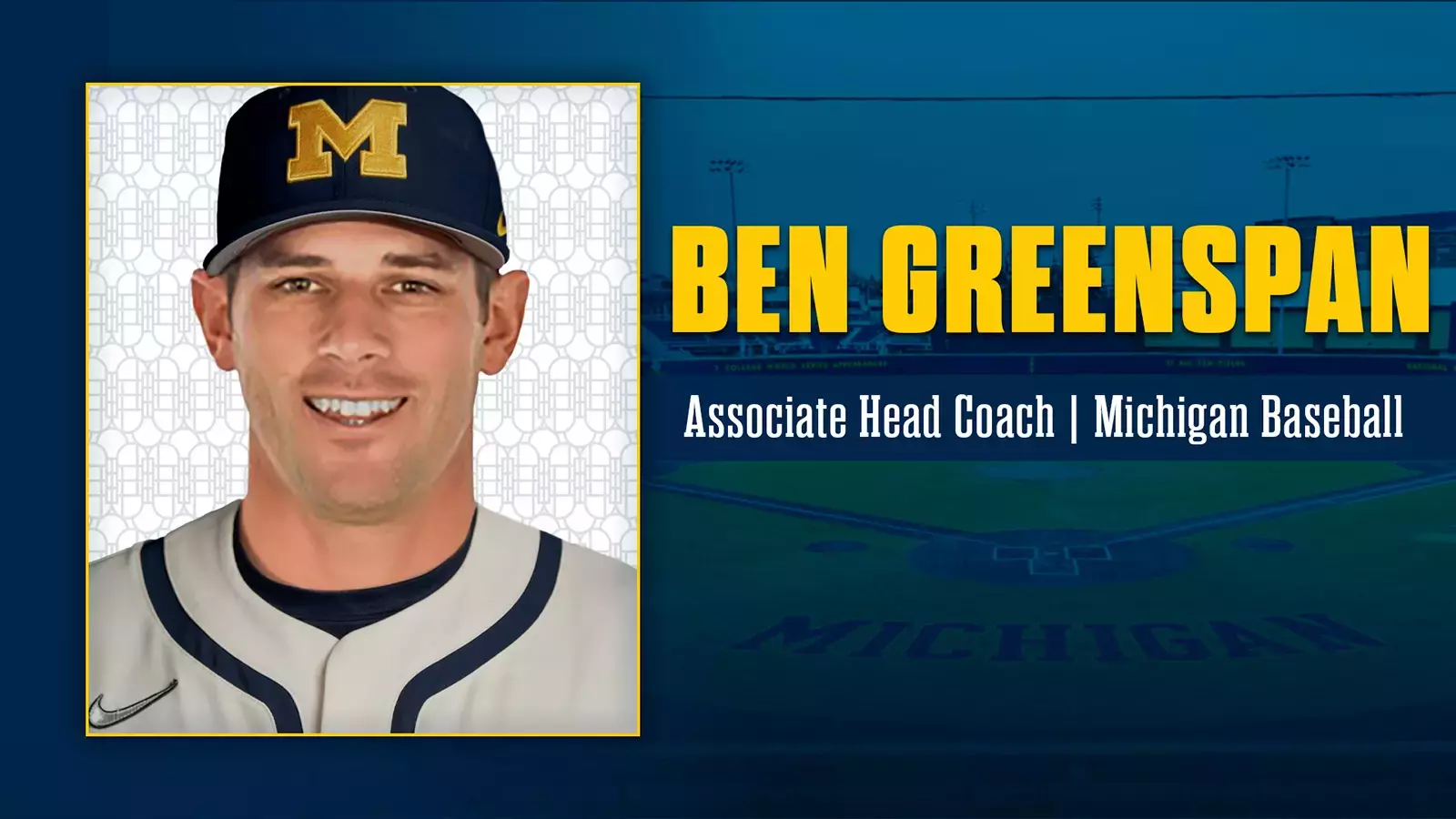Greenspan Announced as Associate Head Baseball Coach - University of ...