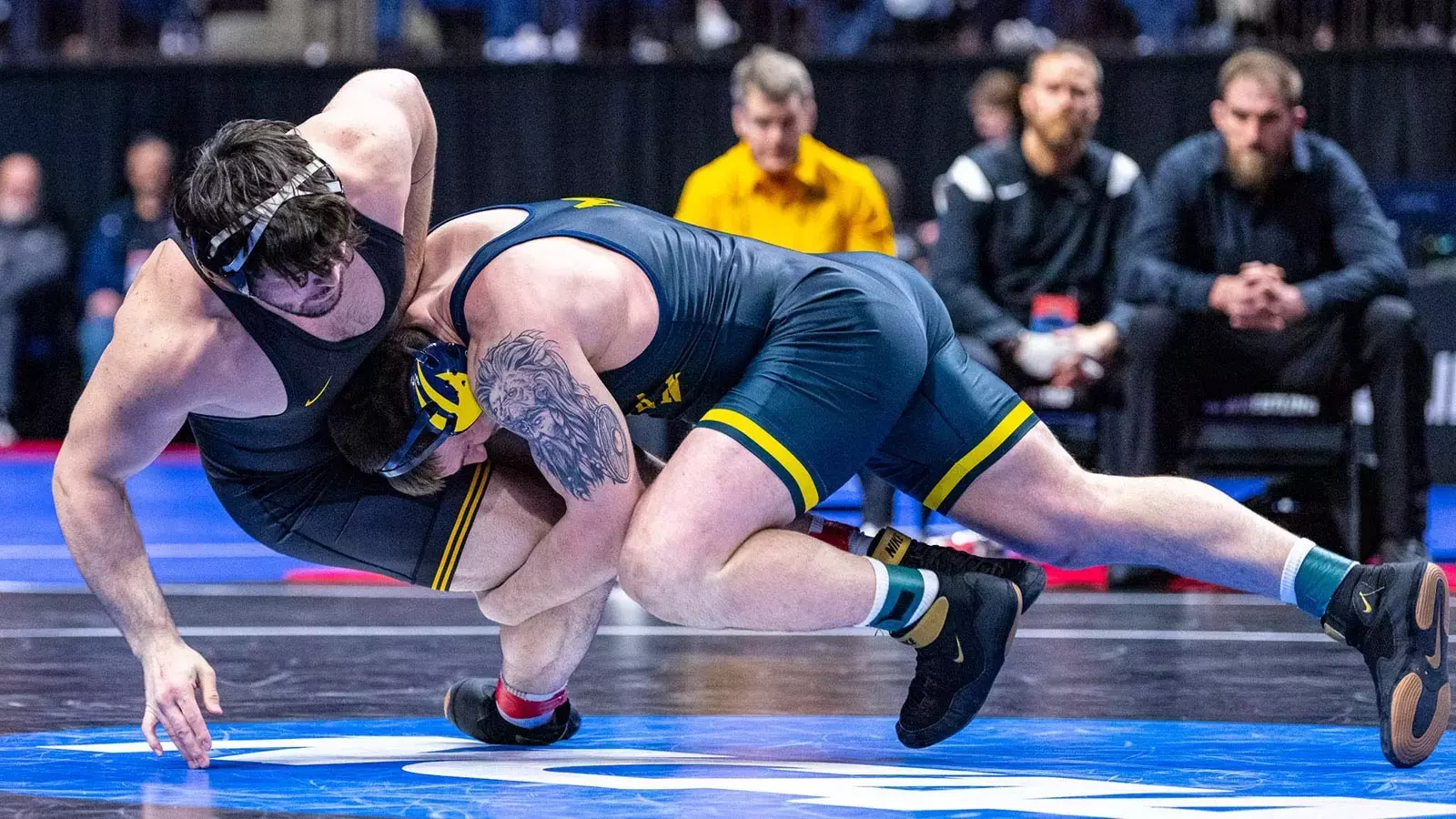 Parris Advances to Heavyweight Final, U-M Secures Three All-Americans ...