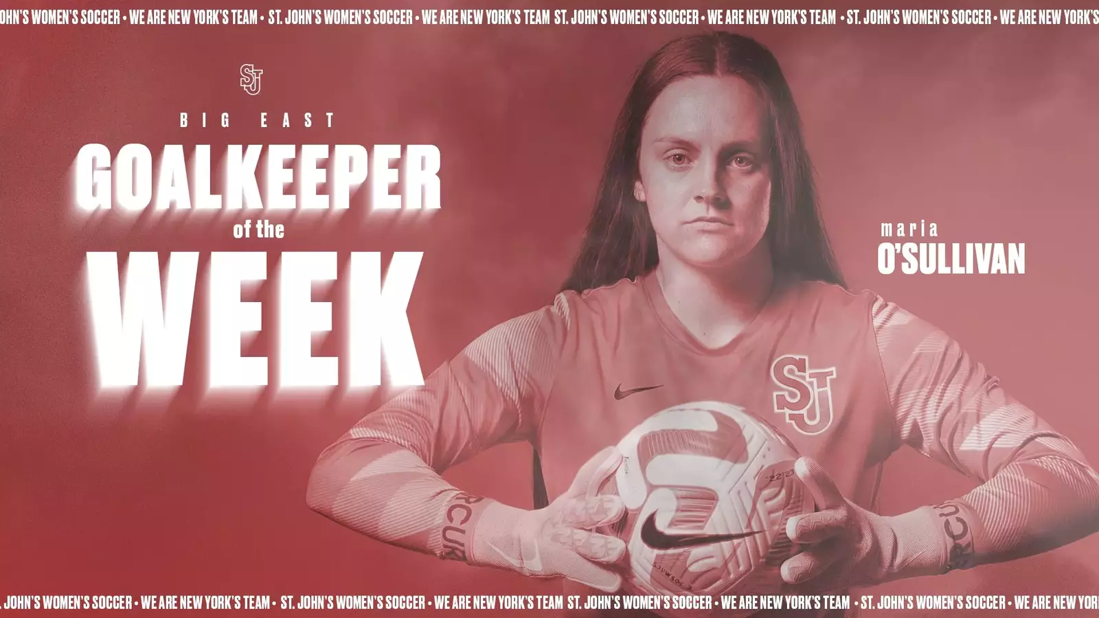 Maria O’Sullivan Named BIG EAST Goalkeeper of the Week - St. John's ...