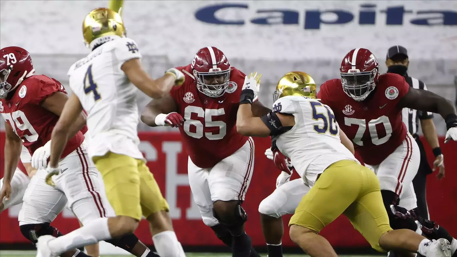 Offensive Line Wins the 2020 Joe Moore Award - Alabama Athletics