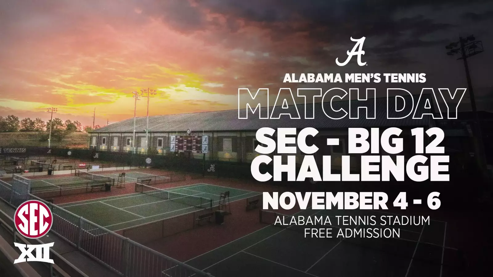 Alabama Men's Tennis to Host SEC/Big 12 Challenge This Weekend ...