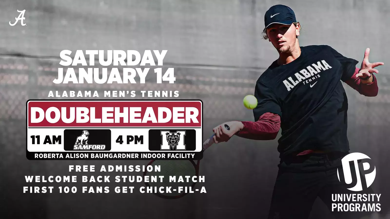 Alabama Men’s Tennis Kicks Off the 2023 Season at Home with a Saturday ...