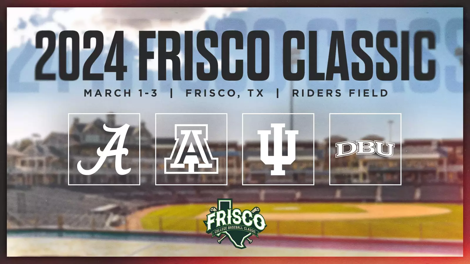 Alabama to Play in 2024 Frisco College Baseball Classic - Alabama Athletics