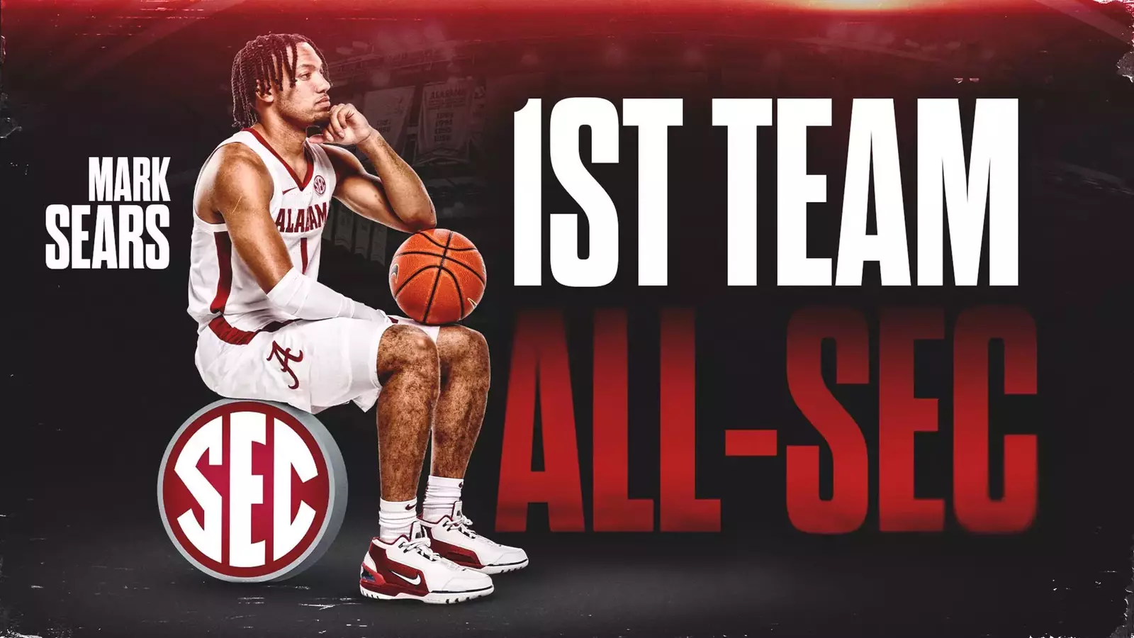 Mark Sears Named First Team All-SEC - Alabama Athletics