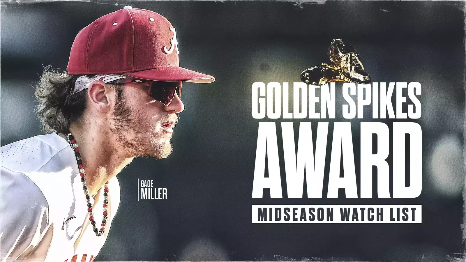Gage Miller Named to Golden Spikes Award Midseason Watch List - Alabama ...