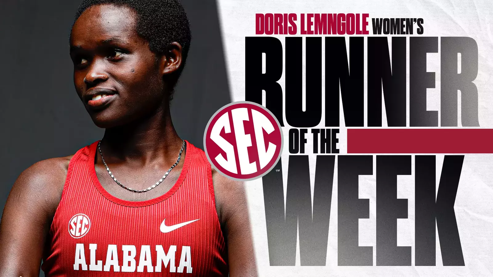 Doris Lemngole Tabbed SEC Women’s Runner of the Week - Alabama Athletics