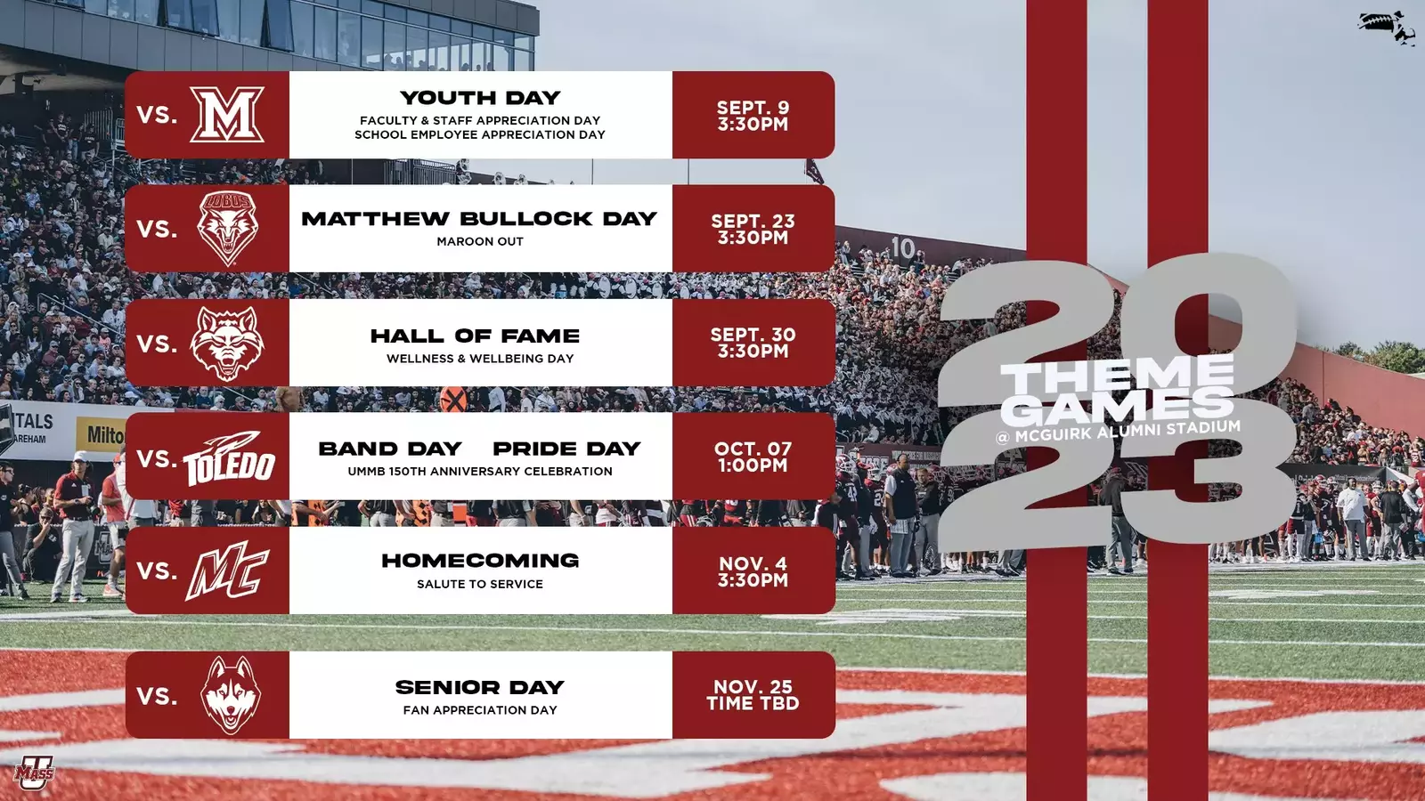 Single Game Football Tickets On Sale Now - University of Massachusetts ...